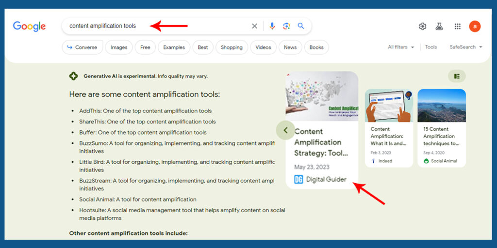 Google Search Generative Experience- Your Personal SERP - DG